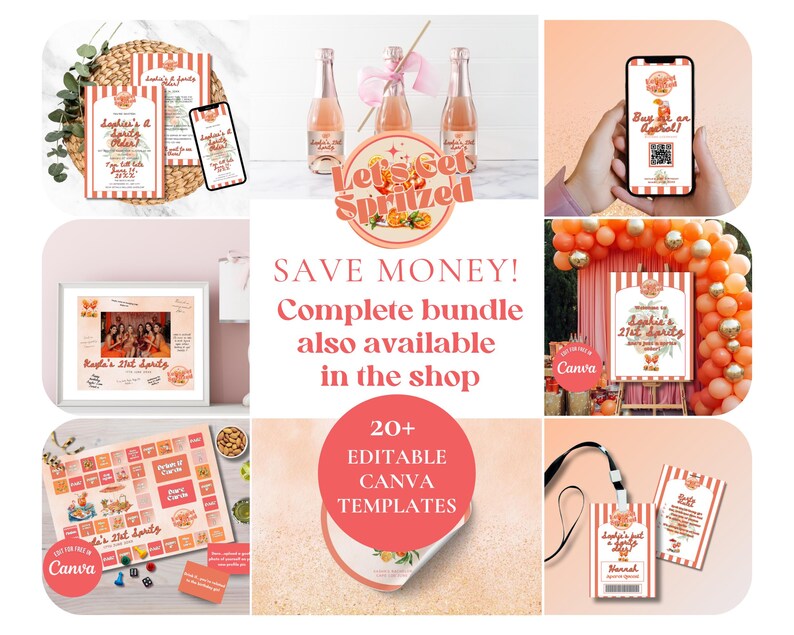 Editable Any Age Birthday Party Water Bottle Label Canva Template, Lets ...