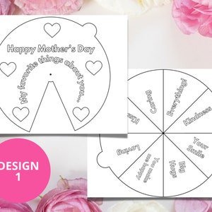 Mother's Day Spinner Wheel | Color in | Kid's Activity | Mothers Day ...