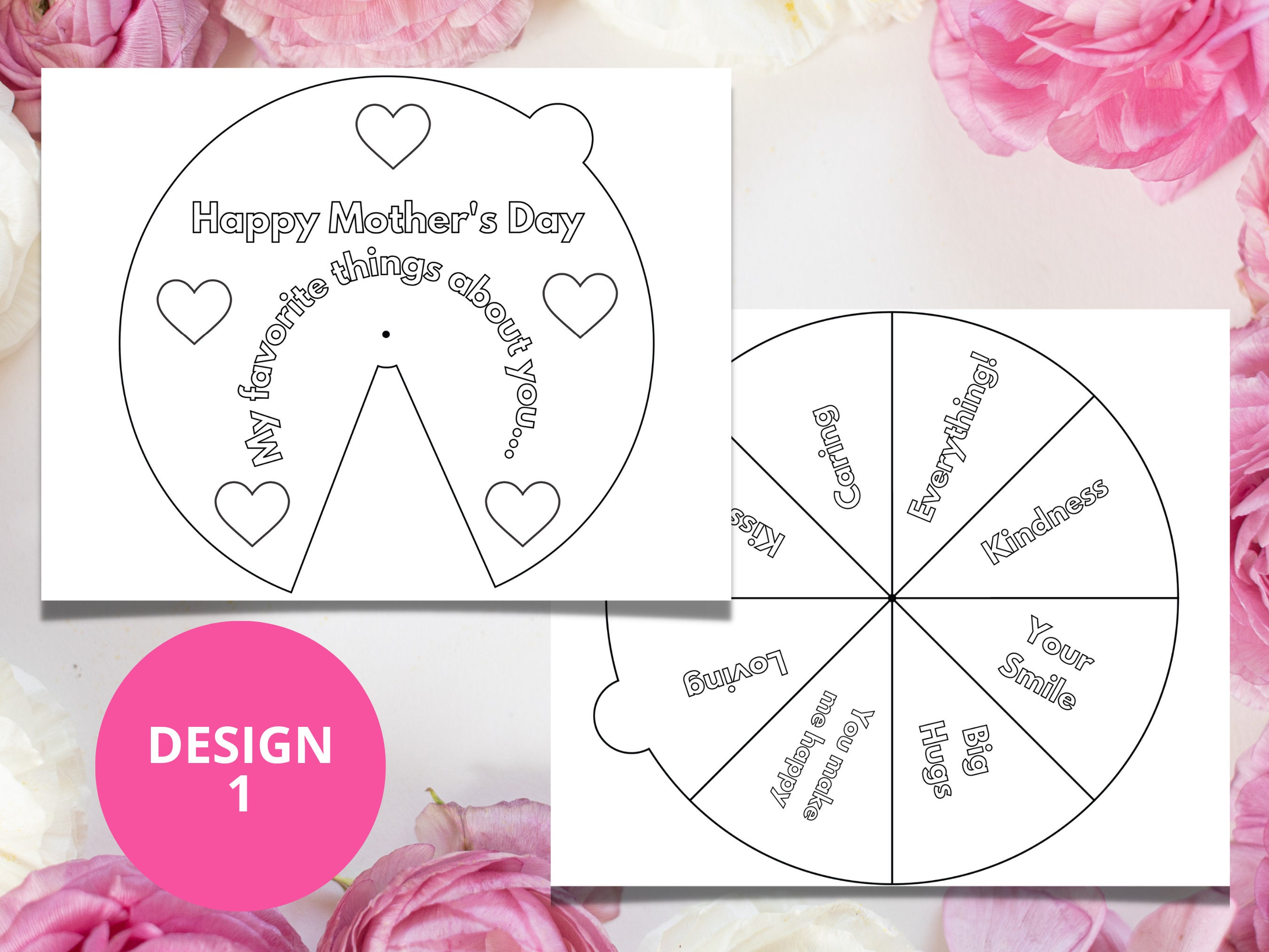 Mother's Day Spinner Wheel Color in Kid's Activity Mothers Day Craft ...