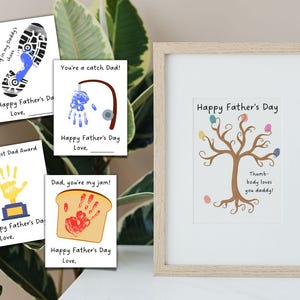 Father's Day Handprint Art Fathers Day Gift for Dad Child Handprint ...