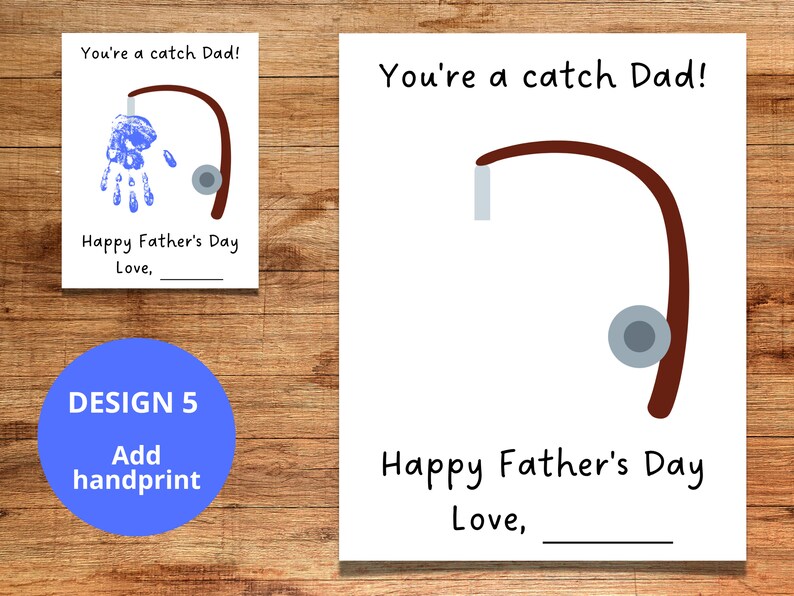 Father's Day Handprint Art Fathers Day Gift for Dad Child Handprint ...