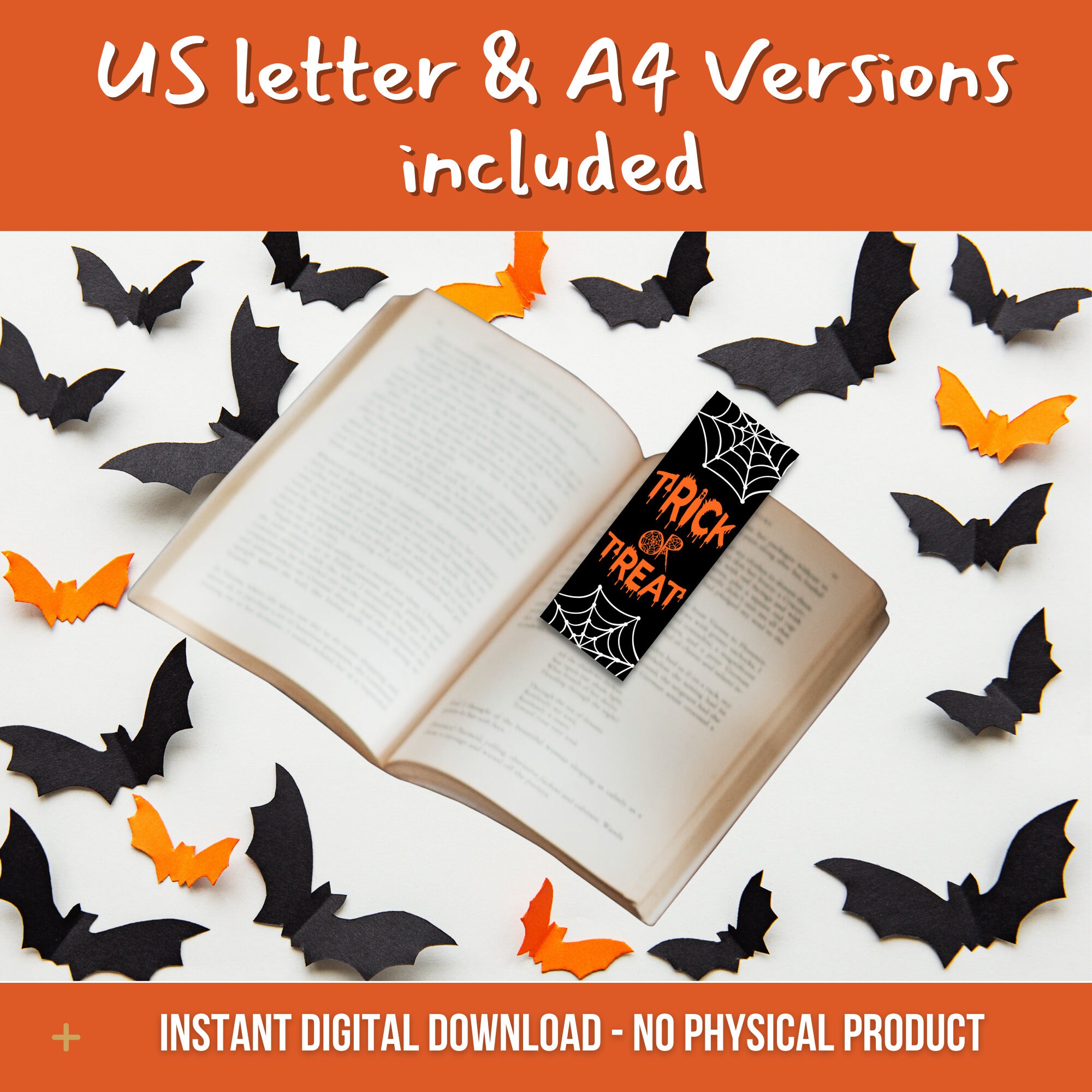 Halloween Bookmarks Printable Set of 12 Party Favor Instant Download ...