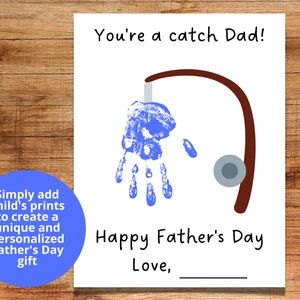 Father's Day Handprint Art Fathers Day Gift for Dad Child Handprint ...