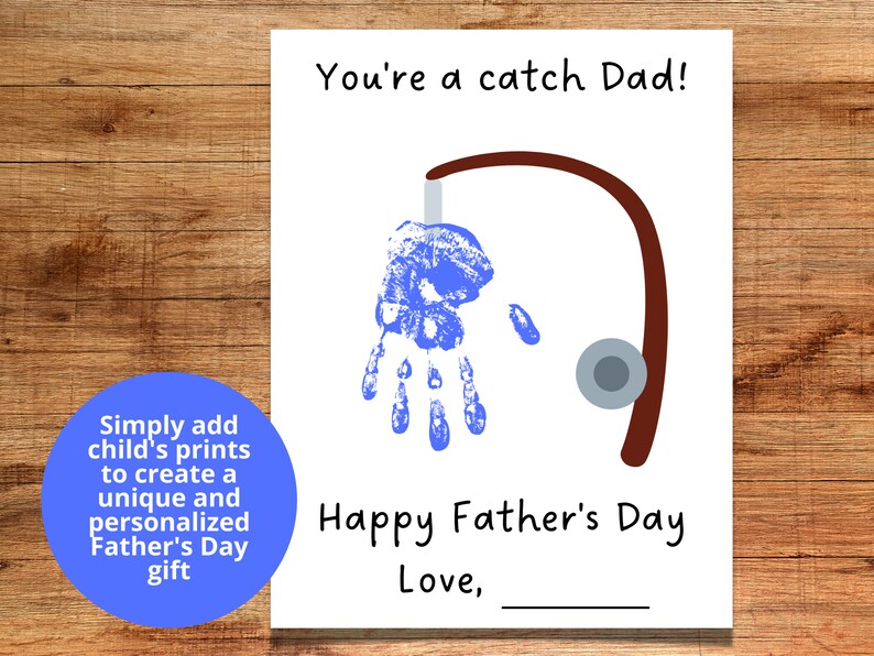 Father's Day Handprint Art Fathers Day Gift for Dad Child Handprint ...