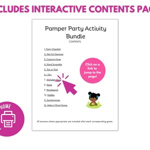 Spa Party Activity Bundle Printable Kids Pamper Party Games Birthday ...