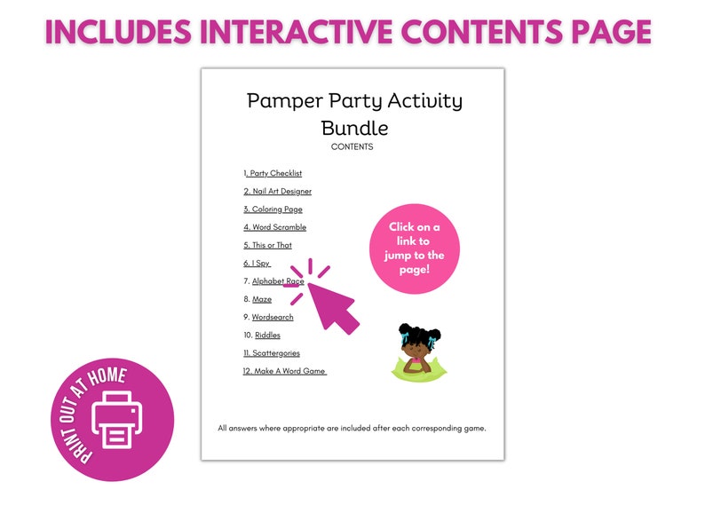 Spa Party Activity Bundle Printable Kids Pamper Party Games Birthday ...