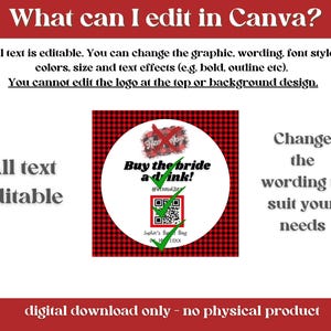 Editable Buy the Bride A Drink Flannel Fling Bachelorette Party ...