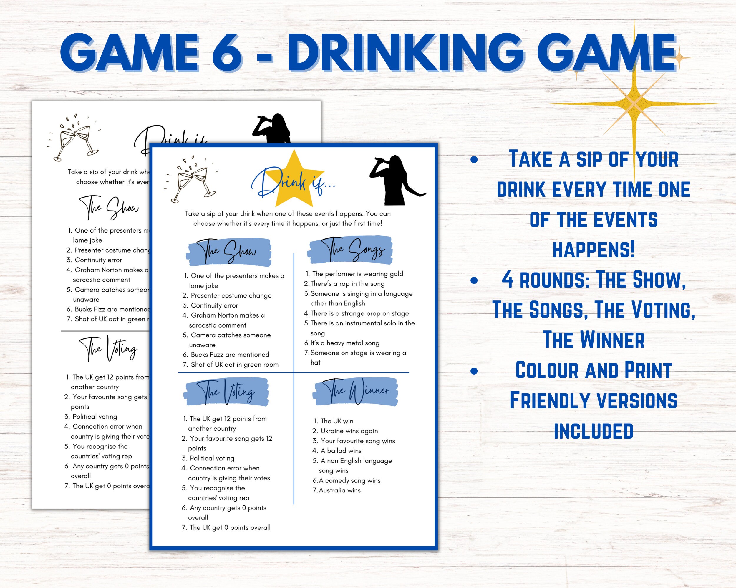 Eurovision Party Games Bundle 2024 Eurovision Sweepstake Trivia Bingo ...