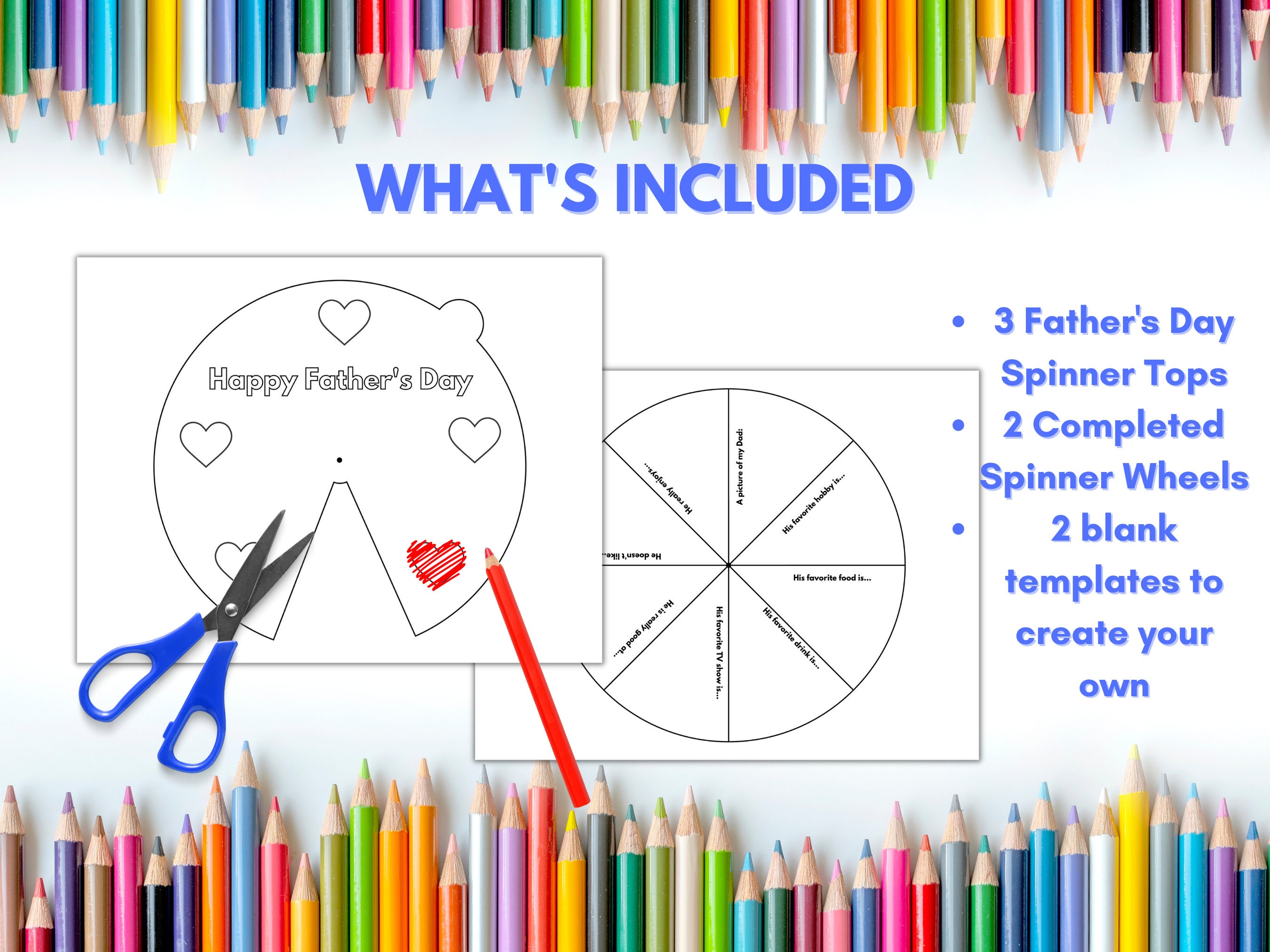 Father's Day Spinner Wheel Kindergarten Craft for Fathers Day EYFS ...