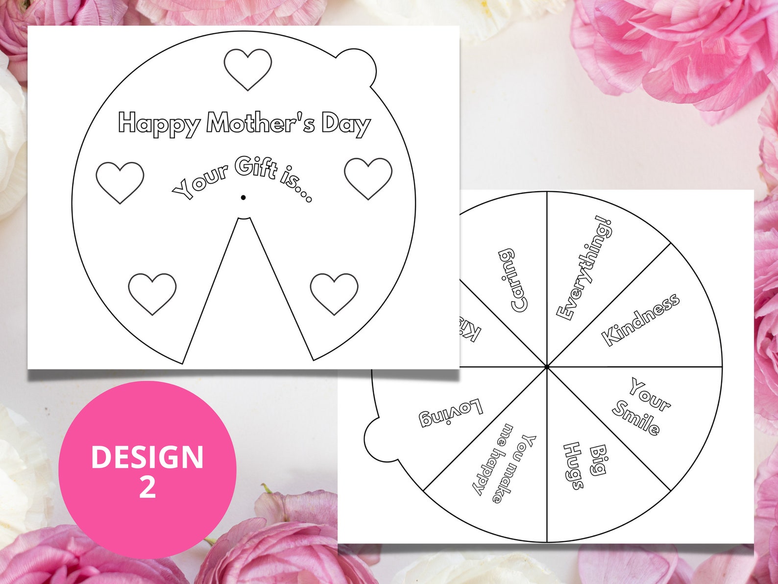 Mother's Day Spinner Wheel | Color in | Kid's Activity | Mothers Day ...