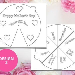 Mother's Day Spinner Wheel | Color in | Kid's Activity | Mothers Day ...