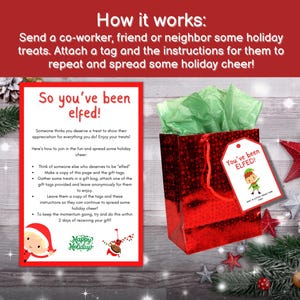 You've Been Elfed Christmas Printable Gift Tags, Teacher Appreciation ...