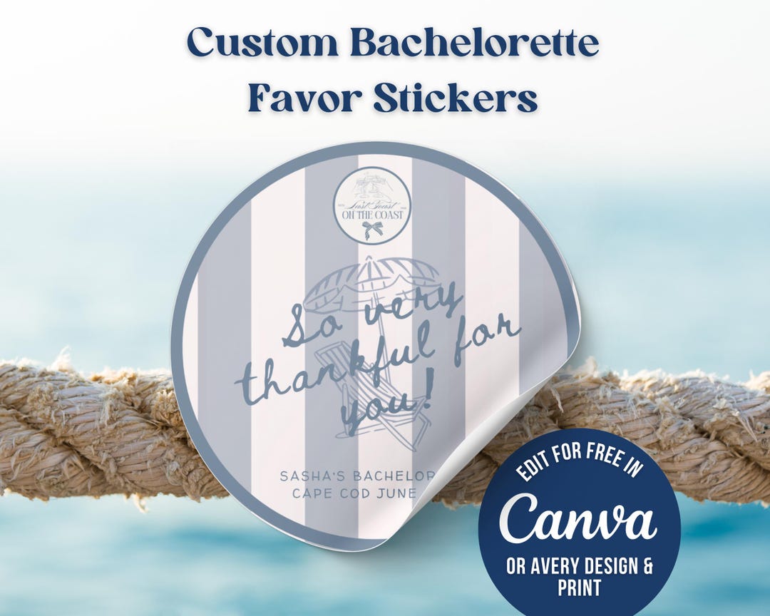 Editable Last Toast on the Coast Bachelorette Party Favor Printable 2.5 ...