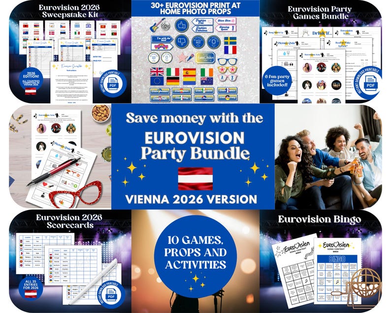 Eurovision Song Contest Vienna 2026 Sweepstake Kit | Printable ...