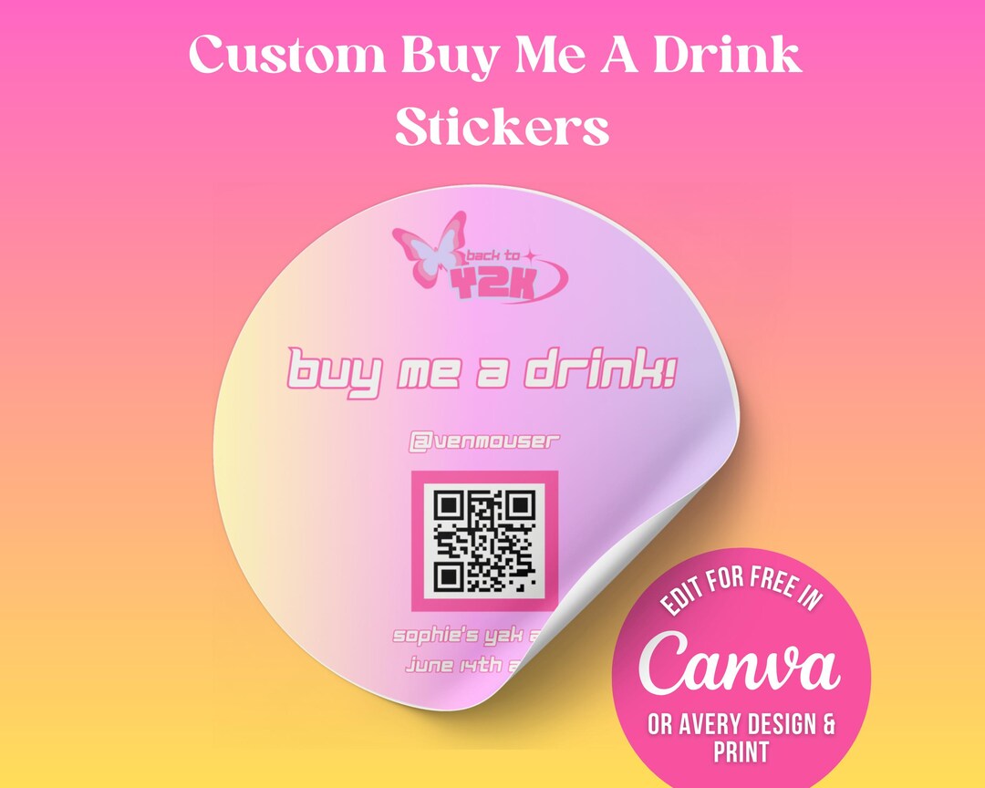 Plantilla de calcomanía editable Canva de 2,5 para fiesta de cumpleaños ...