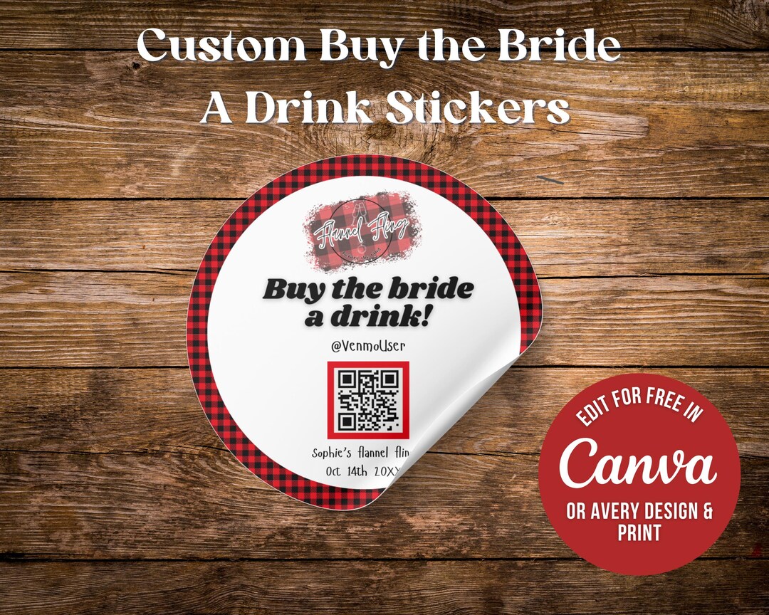 Editable Buy the Bride A Drink Flannel Fling Bachelorette Party ...