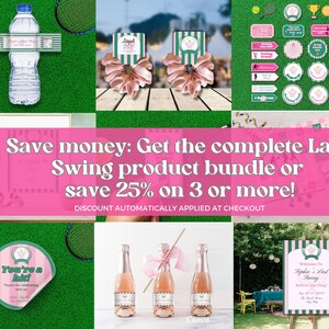 Last Swing Tennis Preppy Hen Party Bachelorette Welcome Signs Editable ...