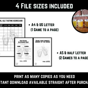 Bachelor Party Stag Game Bundle, Brews Before I Dos Themed Drinking ...