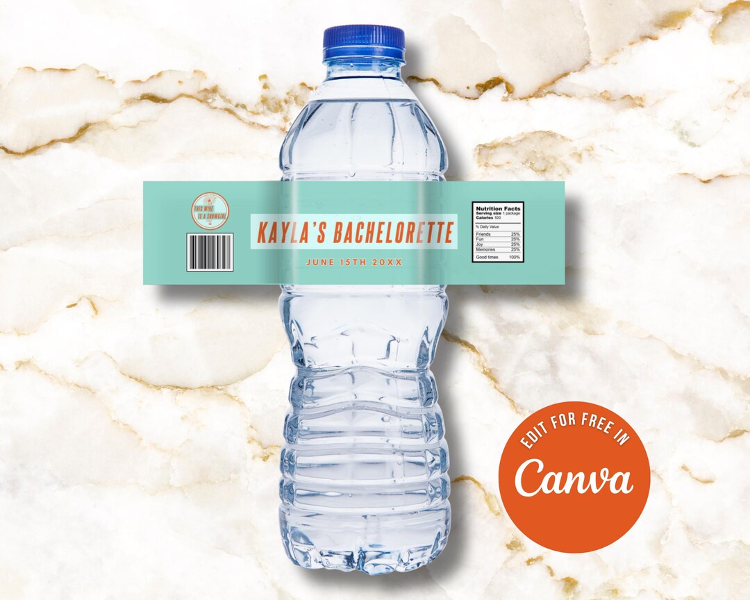 Editable This Wife is a Showgirl Water Bottle Label, Bachelorette Hen ...