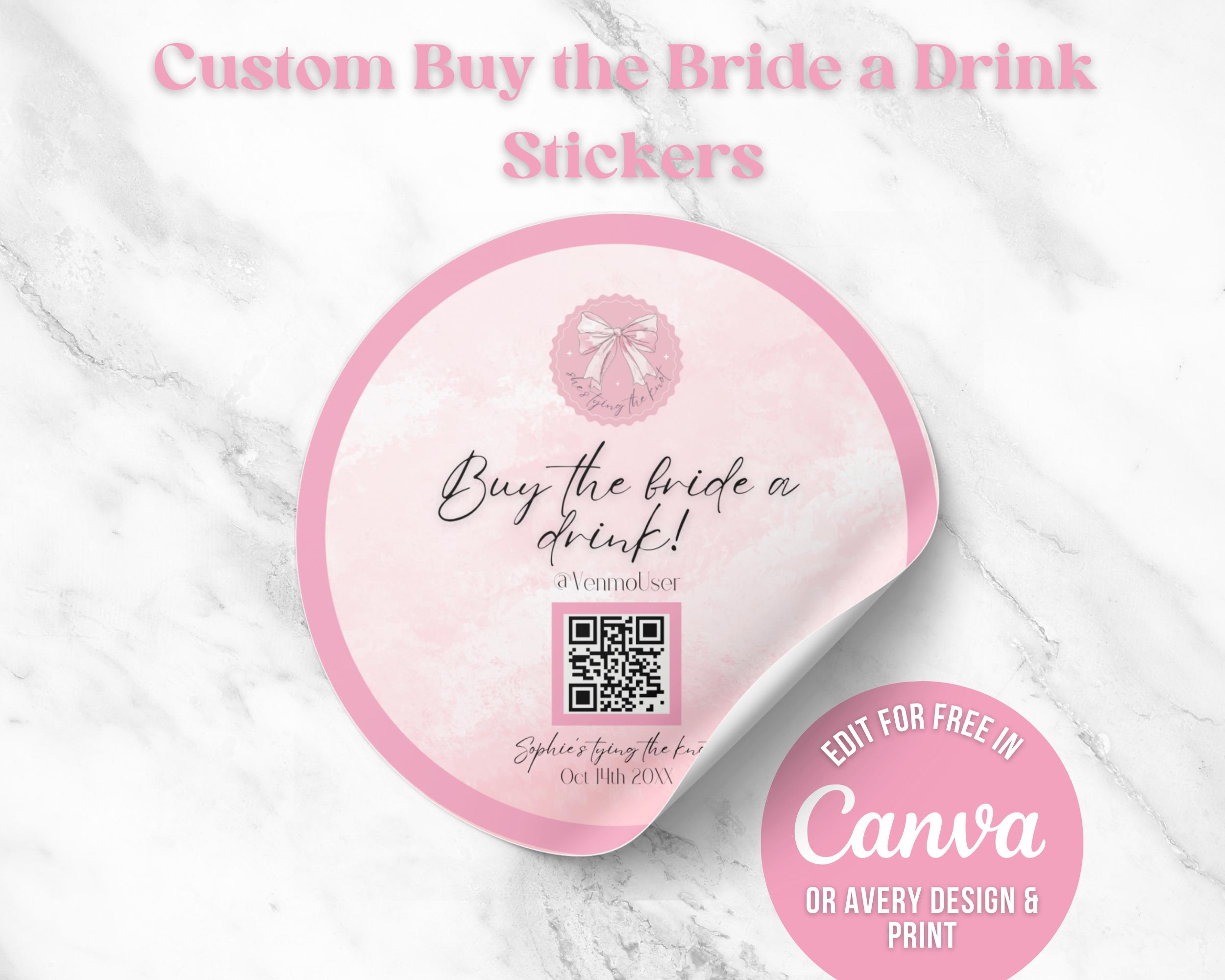 Editable Buy the Bride A Drink Shes Tying the Knot Bachelorette Party ...