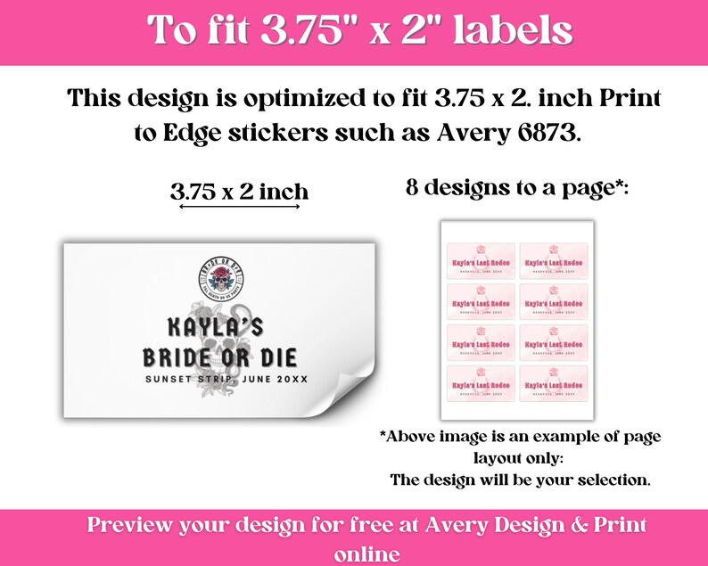 Editable Bride or Die Bachelorette Hen Party Mini Wine Bottle Label ...
