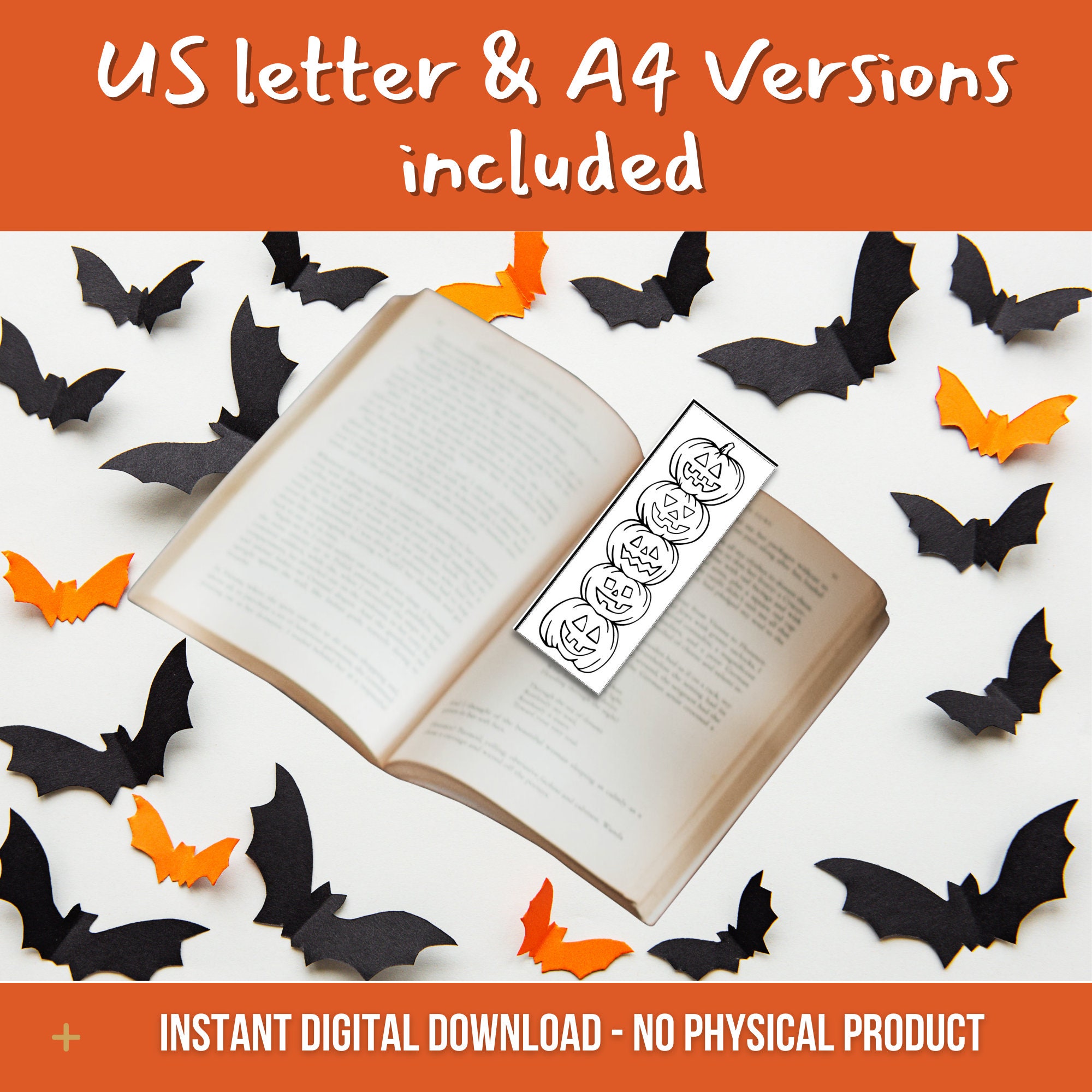 Halloween Bookmarks for Kids Color in Designs Classroom Activity Set of ...