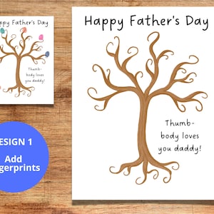 Father's Day Handprint Art Fathers Day Gift for Dad Child Handprint ...
