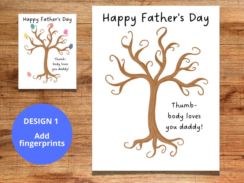 Father's Day Handprint Art Fathers Day Gift for Dad Child Handprint ...