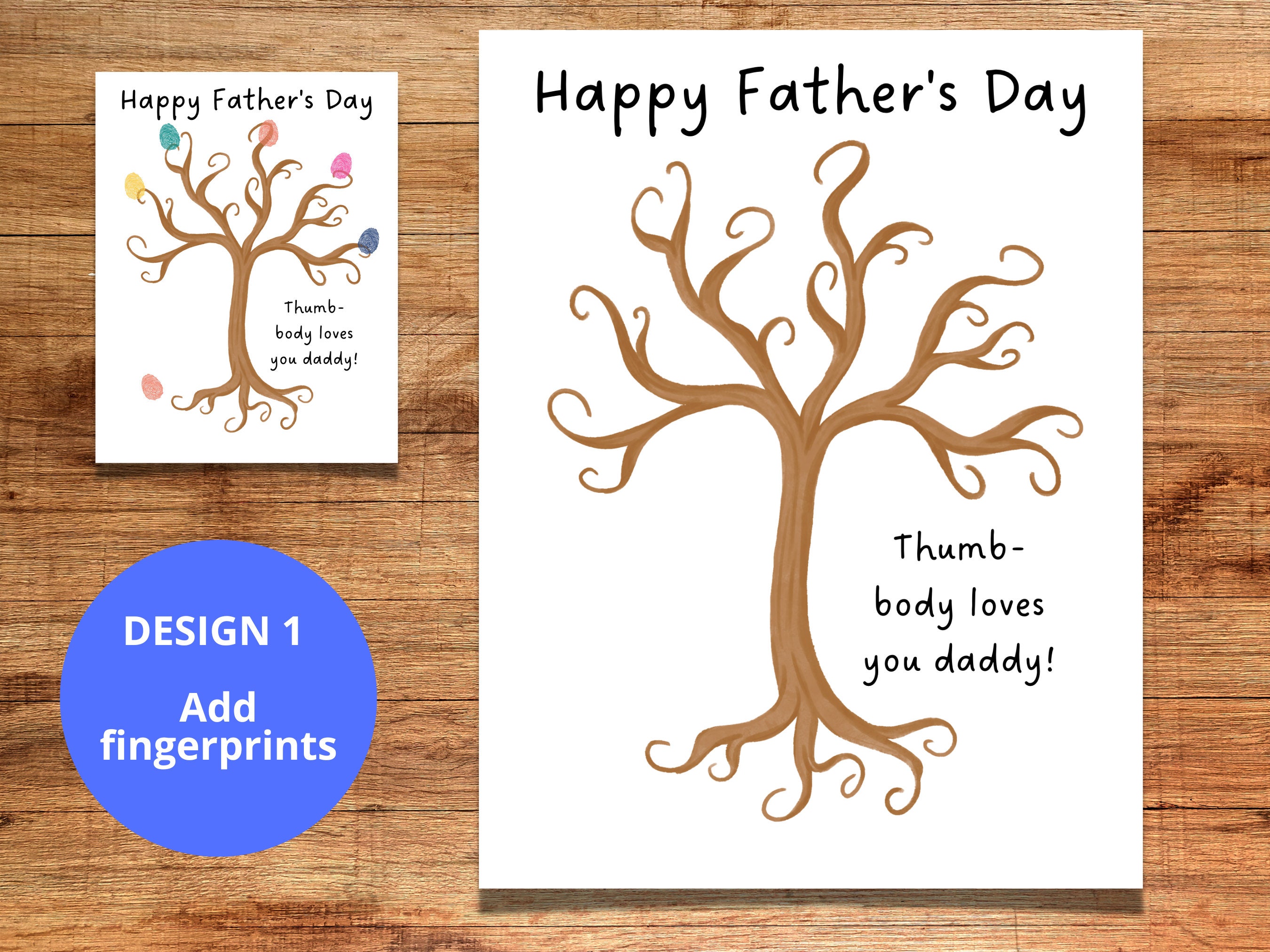 Father's Day Handprint Art Fathers Day Gift for Dad Child Handprint ...