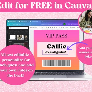 Editable Final Flamingle Bachelorette Party Printable Lanyard Canva ...