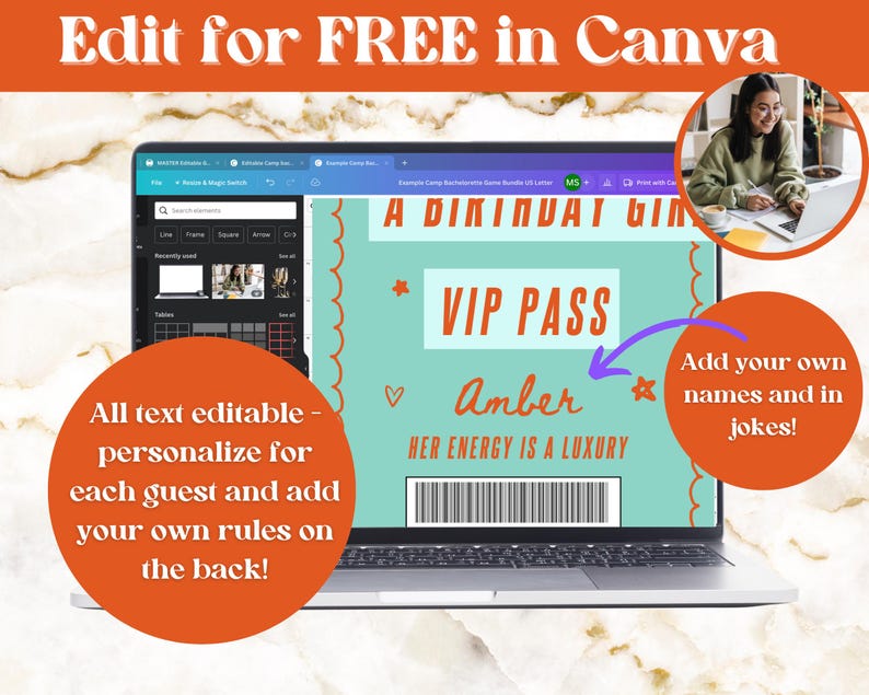 Editable the Life of a Birthday Girl VIP Pass Lanyard, Showgirl ...