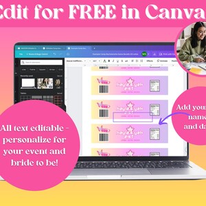 Editable Birthday Party Water Bottle Label Canva Template, Y2k Theme ...