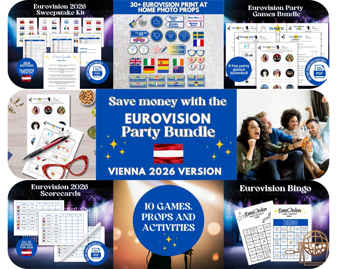 Eurovision Song Contest Scorecards 2026 | All 35 Entries | Song Titles ...