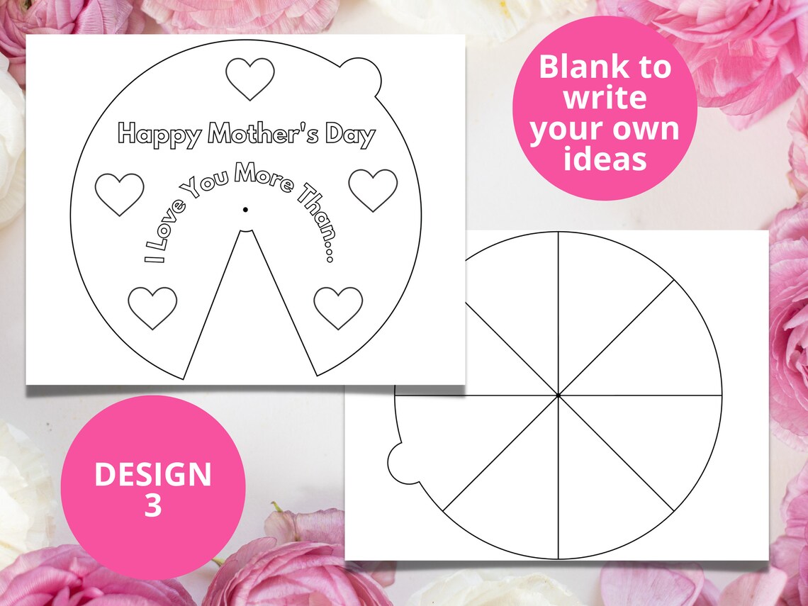 Mother's Day Spinner Wheel Color in Kid's Activity Mothers Day Craft ...