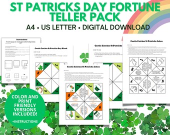 St. Patrick's Day Printable Fortune Teller - Etsy