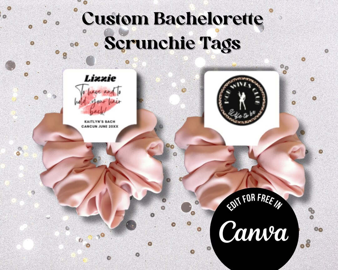 Custom Scrunchie Tag Holder Mob Wife Bachelorette Mobster Hen Party ...