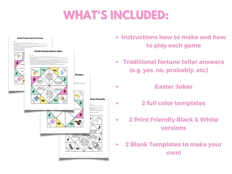 Easter Fortune Teller Cootie Catcher Easter Jokes Kids - Etsy