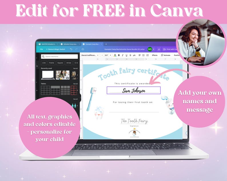 Tooth Fairy Certificate First Tooth Loss Printable Write on at Home ...