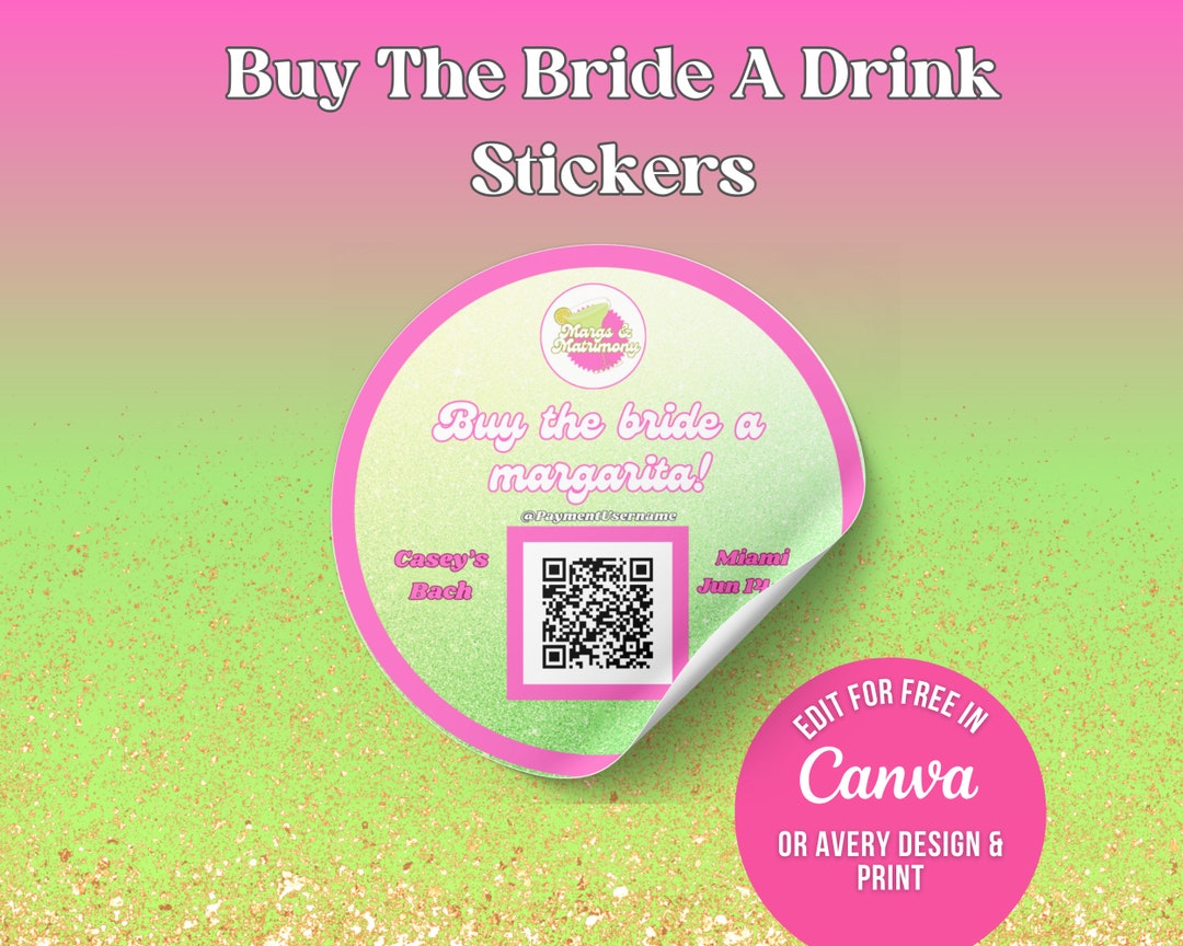 Editable Buy the Bride A Drink Margs & Matrimony Bachelorette Party ...