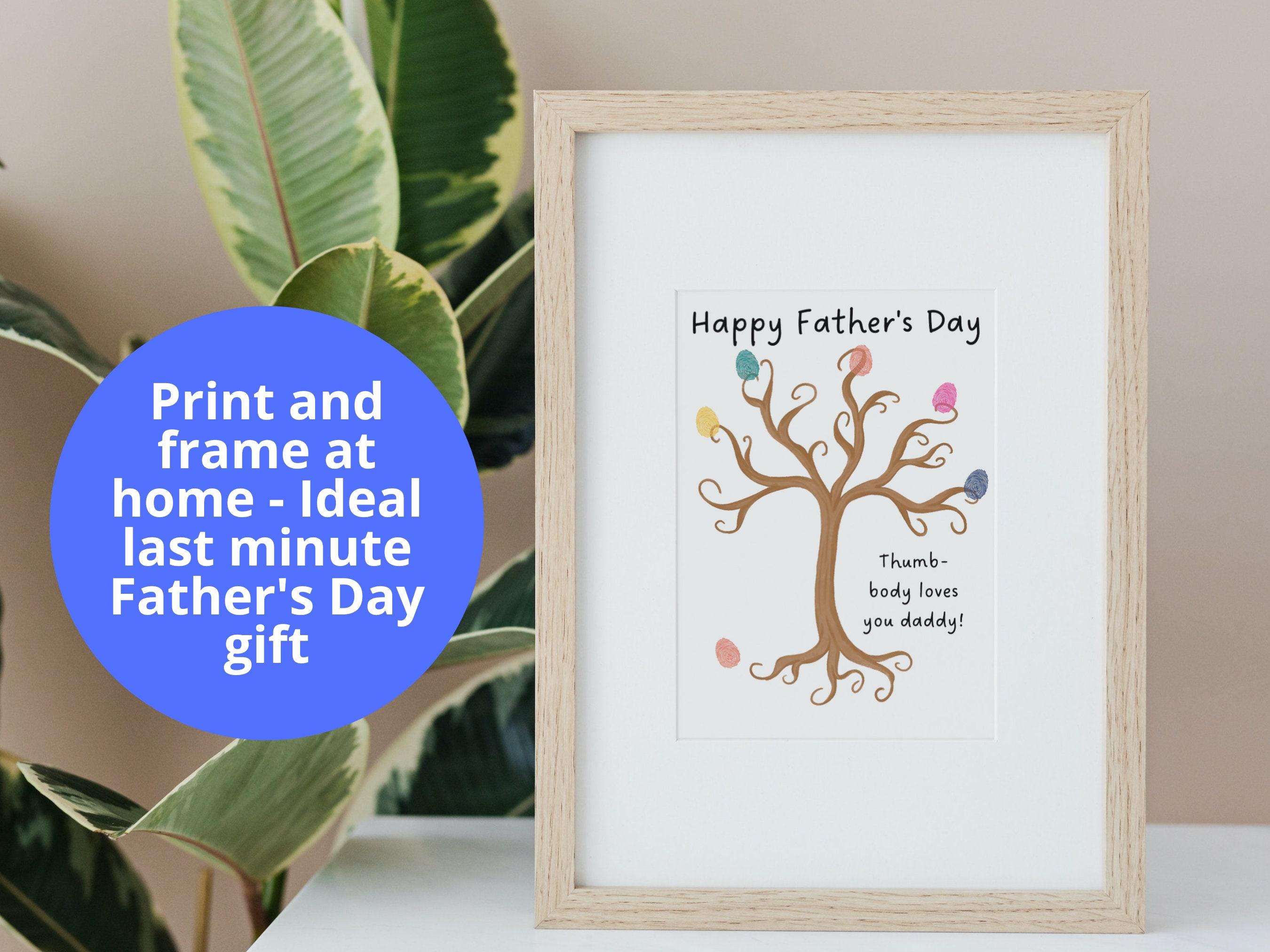 Father's Day Handprint Art Fathers Day Gift for Dad Child Handprint ...