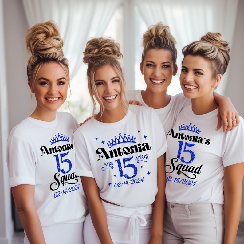 Mis Quince Años T Shirt, FREE Personalization, Mis Quince Custom Tees ...