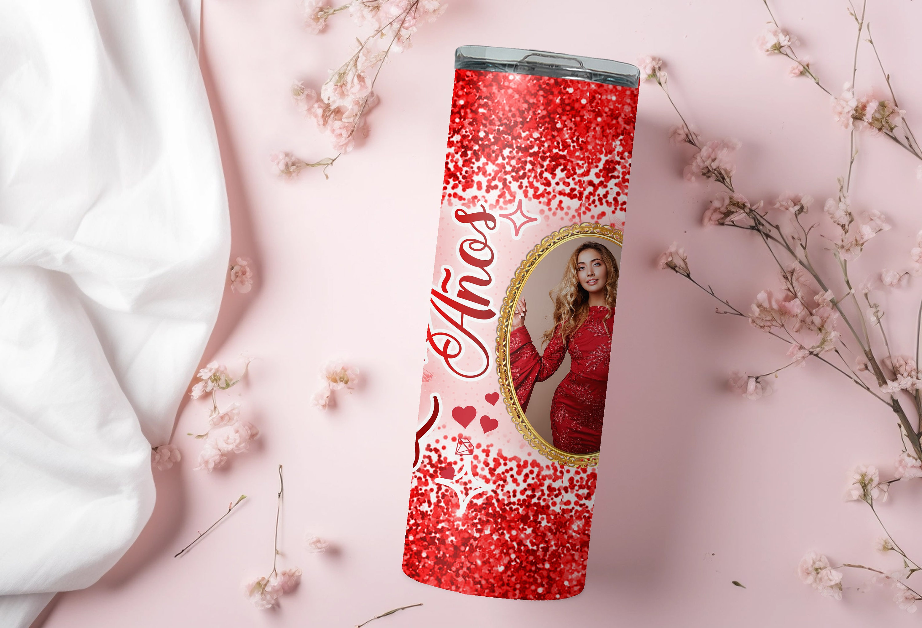 Mis Quince Red Tumbler, Personalized Sweet Sixteen Birthday Gift - Etsy