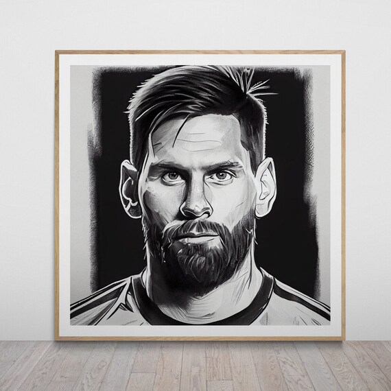 Lionel Messi Drawing Art