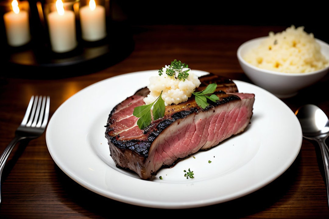 Set of 3 Ribeye Steak Perfectly Cooked Tender and Juicy, Printable Wall ...