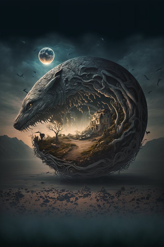 Set of 4 Tree of the Universe in Emptiness, Printable Wall Art, Digital ...