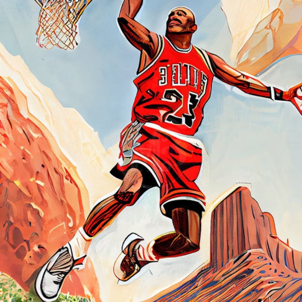 Basketball Comic Art - Etsy