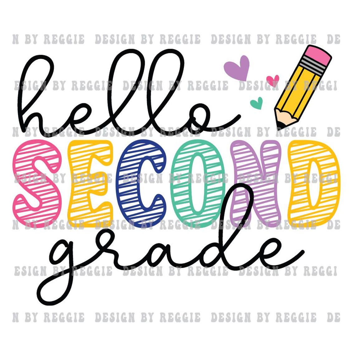 Hello 2nd Grade Bundle Png for Sublimation 2nd Grade Png Hello Second ...