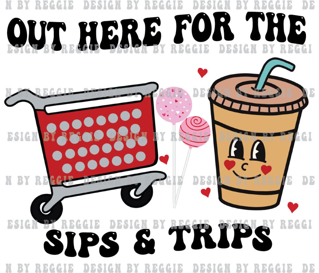 Boojee Sips & Trips PNG Target Inspired Iced Coffee Sublimation Design ...