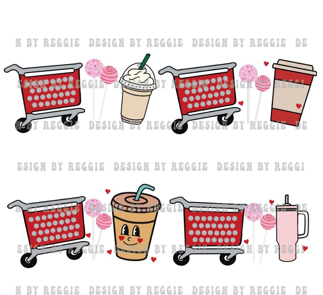 Boojee Sips & Trips PNG Bundle Target Inspired Iced Coffee Sublimation ...