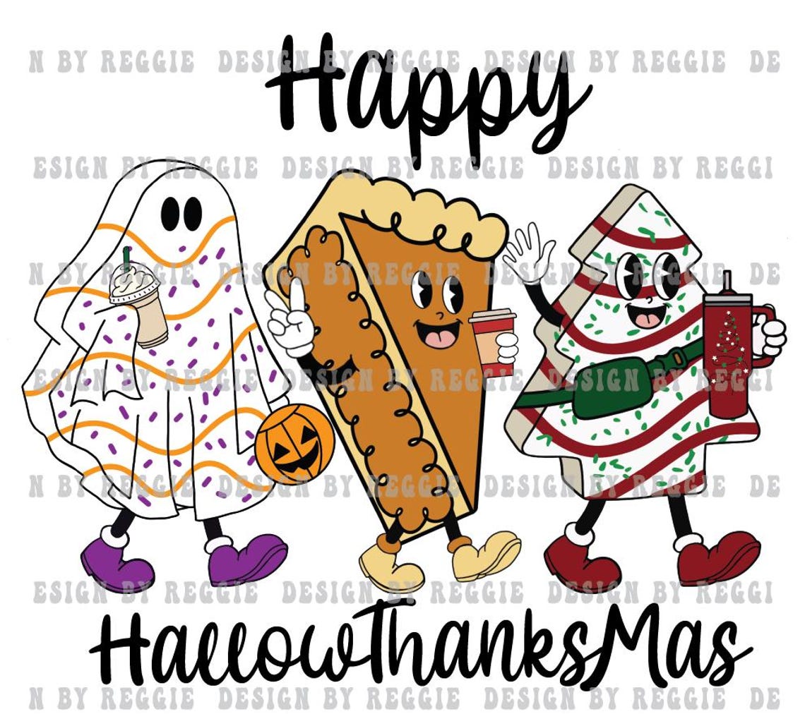 Happy Hallothanksmas PNG, Holiday Clipart Hallowthanksmas Fall PNG ...